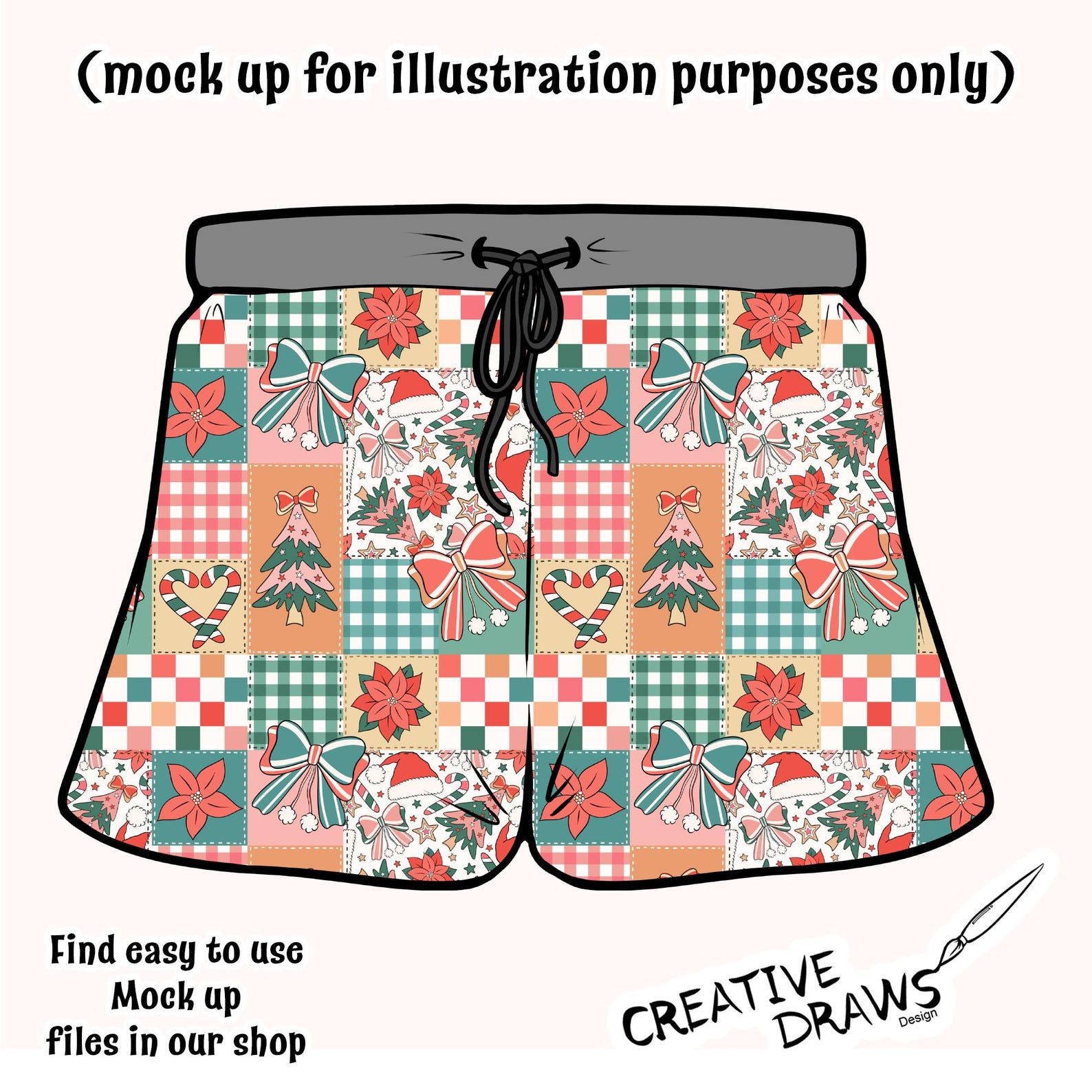 Christmas Bow Patchwork Seamless Pattern, Seamless File Digital ...