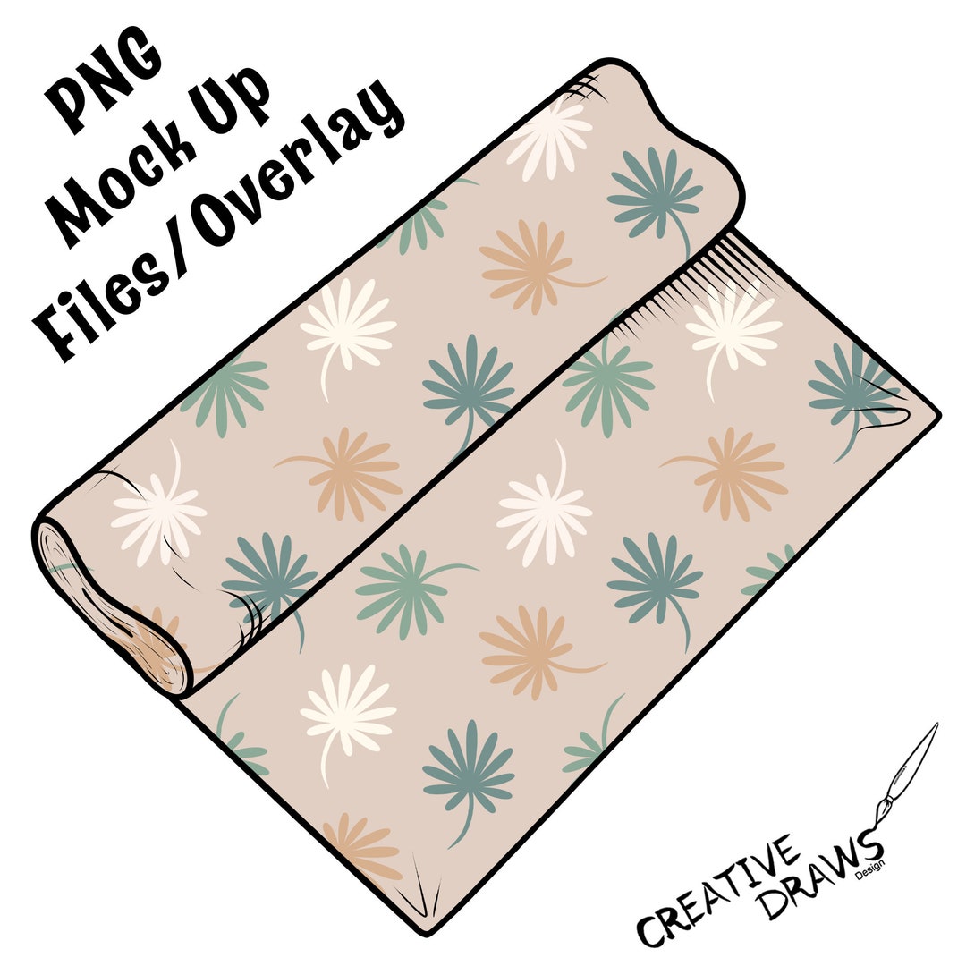 Fabric Mock Up, Digital Mockup Overlay PNG Files for Personal and ...