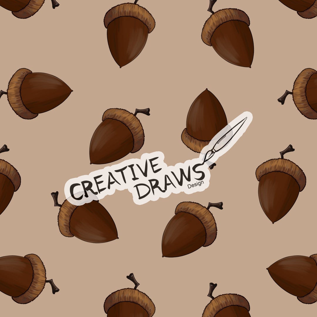 Acorn Seamless Pattern Fall Digital Repeat Pattern for - Etsy