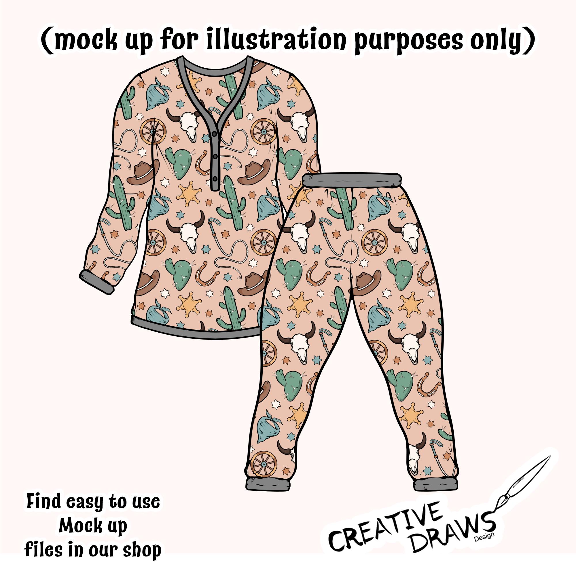 Wild West Seamless Pattern, Western Digital Repeat Pattern for Personal ...