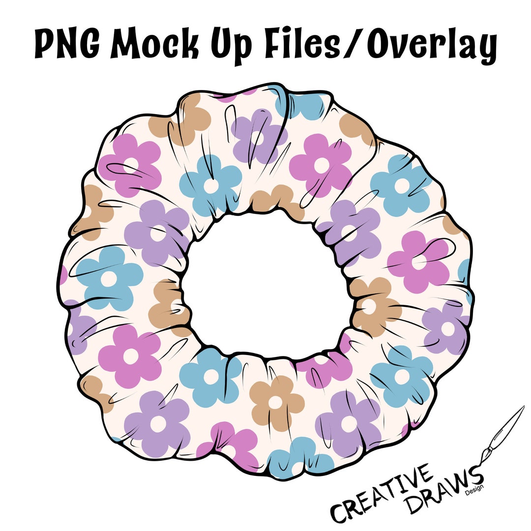 Scrunchie Mock Up, Digital Mockup Overlay PNG Files for Personal and ...