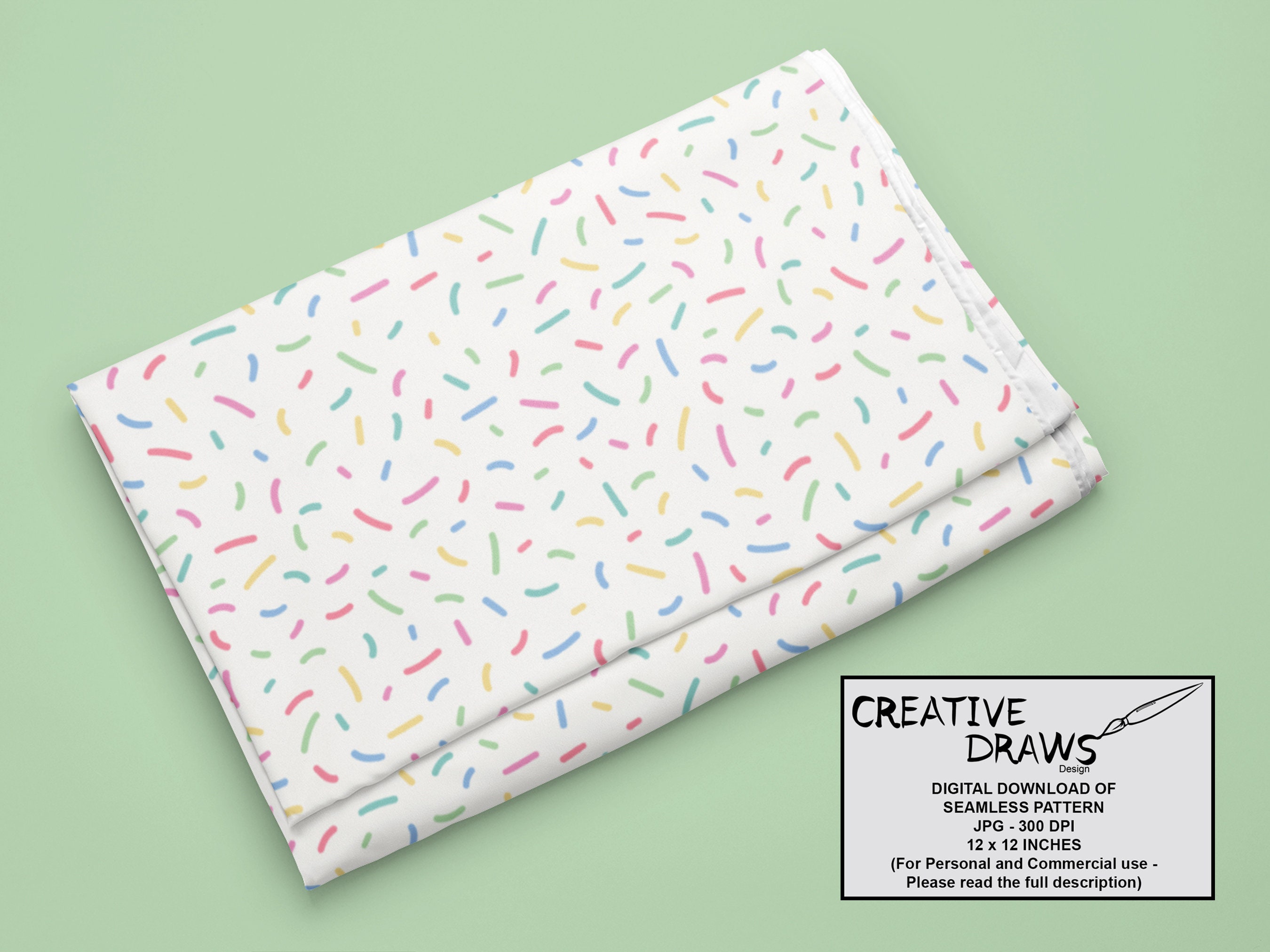 Rainbow Sprinkles Seamless Pattern Digital Repeat Pattern for - Etsy