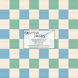 Retro Checker Seamless Pattern Set, Digital Download - Etsy