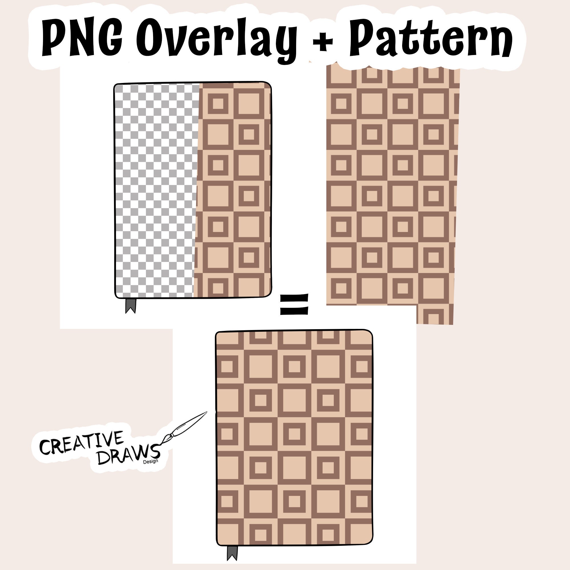 Notebook Cover Mock Up, Digital Mockup Overlay PNG Files for Personal ...