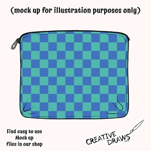 Blue and Green Checker Seamless Pattern, Repeating Digital Paper for ...
