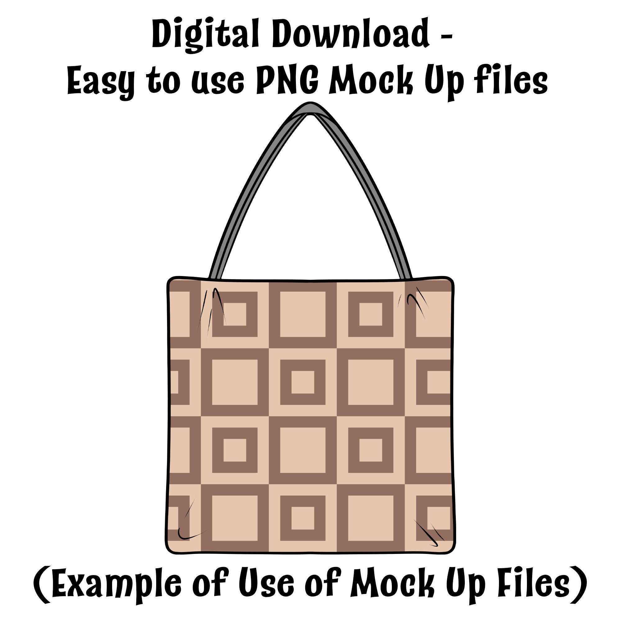 Tote Bag Mock Up, Digital Mockup Overlay PNG Files for Personal and ...