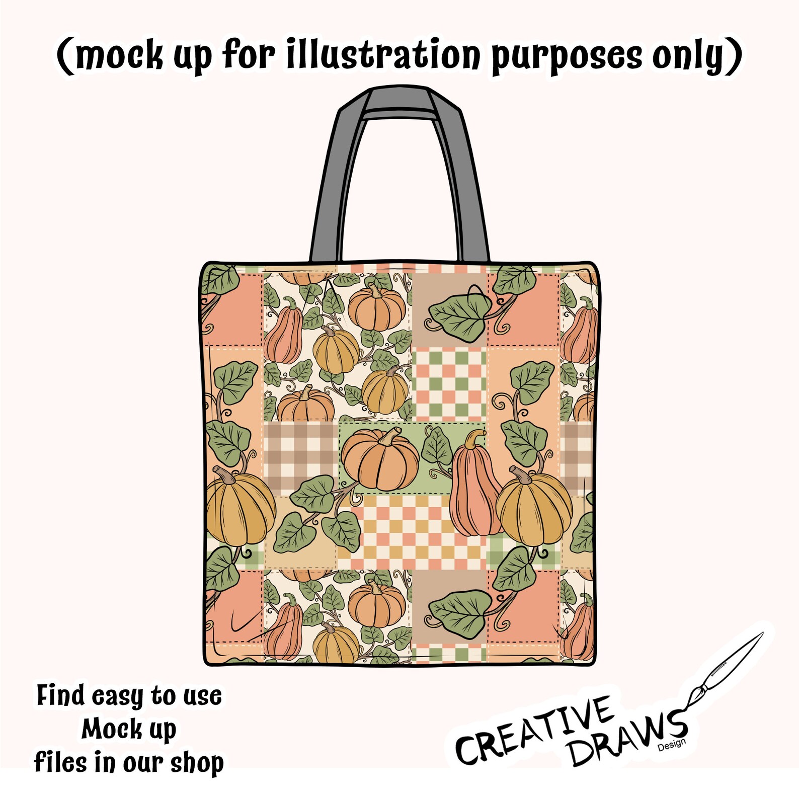 Fall Pumpkin Patchwork Seamless Pattern, Seamless File Digital Download ...