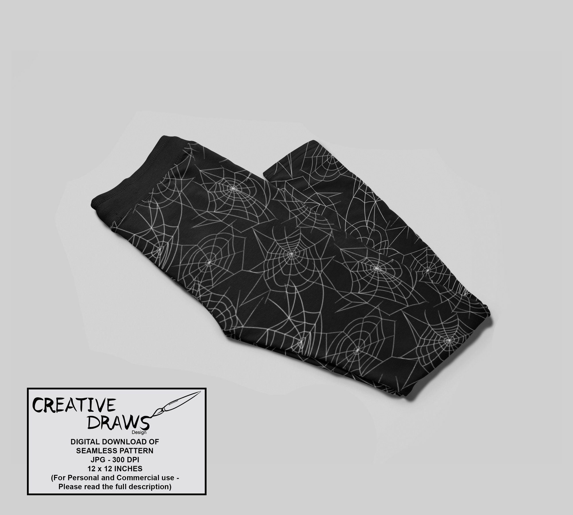 Black and White Cobweb Seamless Pattern Spiderweb Digital - Etsy