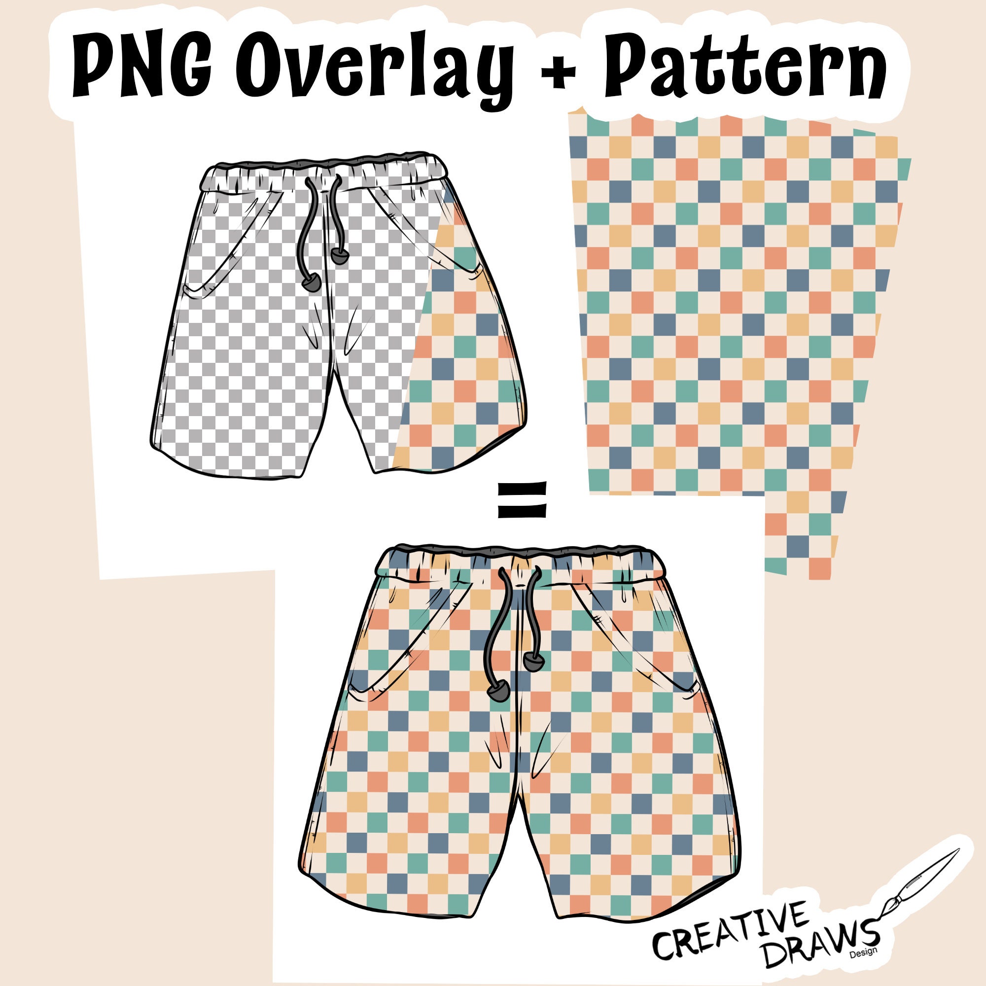 Swim Trunks Mock Up, Pants Digital Mockup Overlay PNG Files for ...