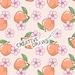 Peach Blossom Seamless Pattern, Summer Fruit Seamless File Digital ...