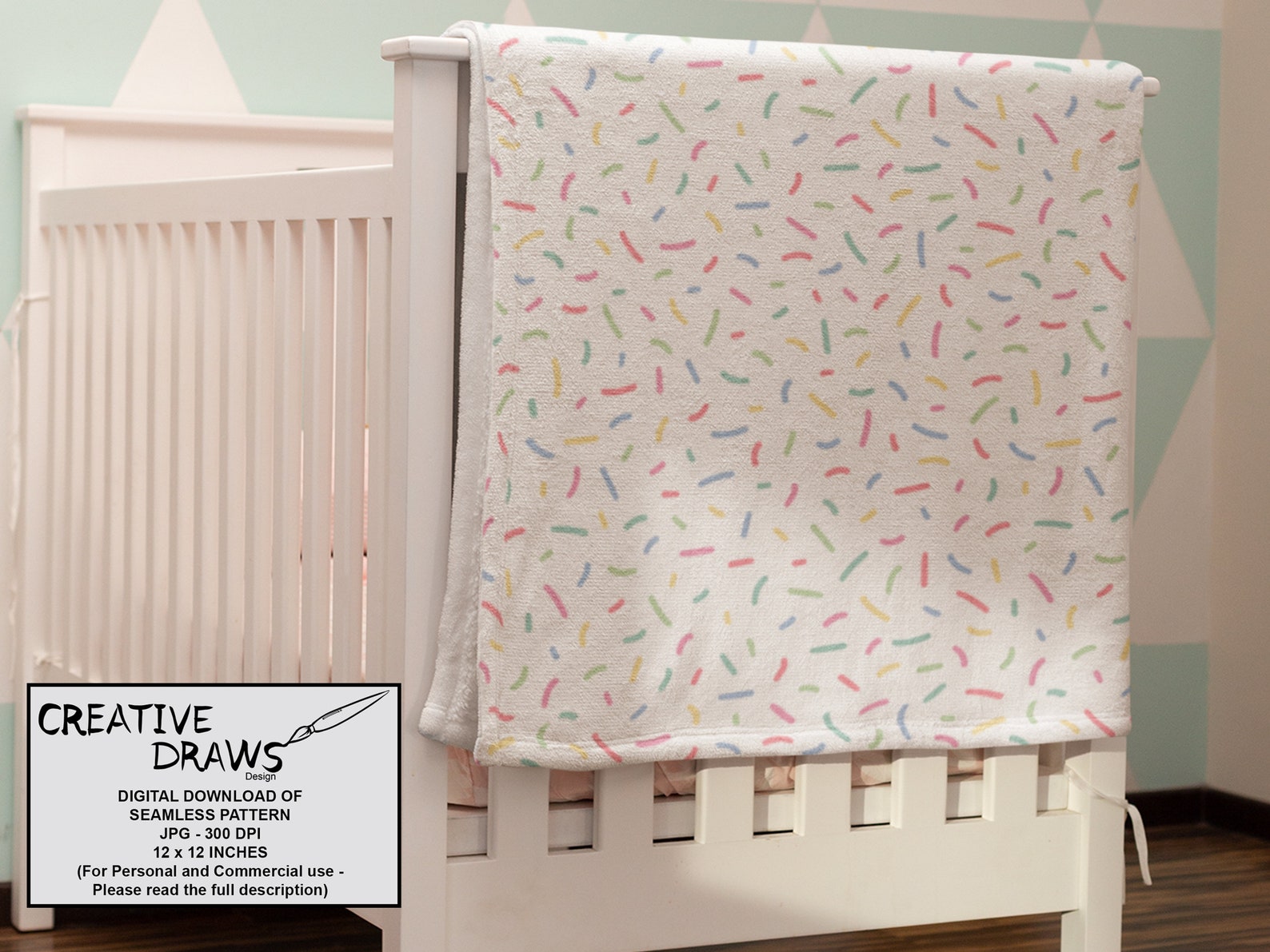 Rainbow Sprinkles Seamless Pattern Digital Repeat Pattern for - Etsy