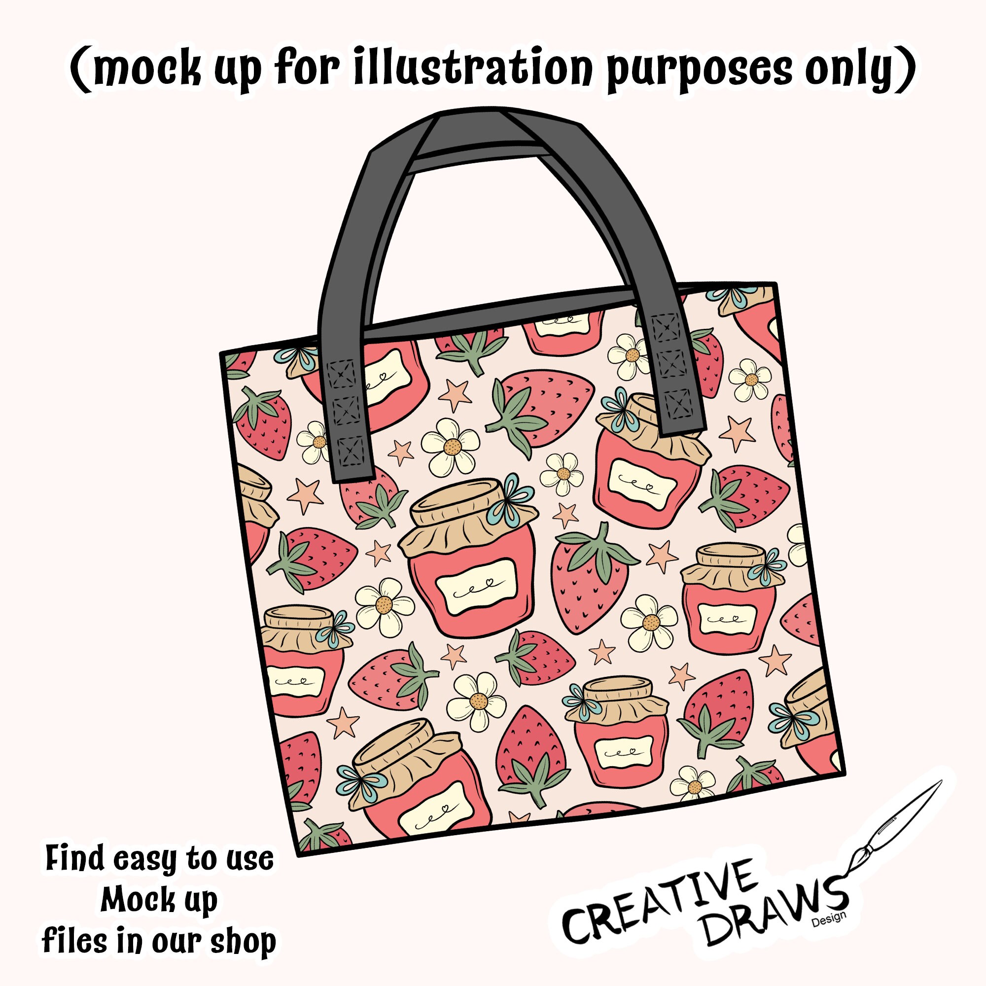 Strawberry Jam Seamless Pattern, Repeat Digital Paper Pattern for ...