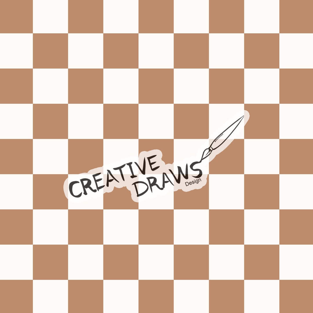 Tan Checkered Seamless Pattern, Digital Repeat Pattern for Personal and ...