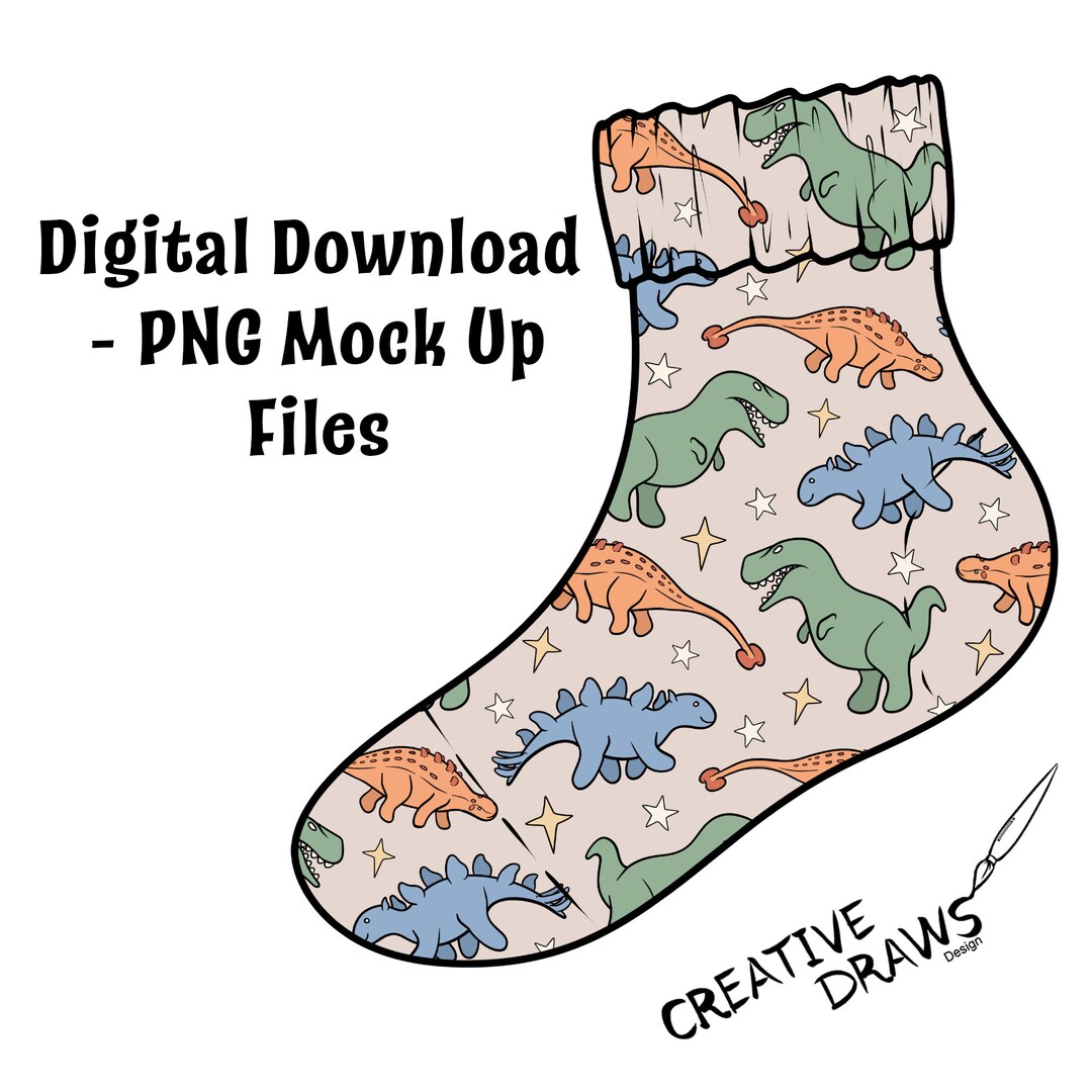 Sock Mock Up, Digital Mockup Overlay PNG File Digital - Etsy