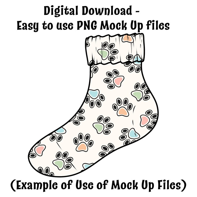 Sock Mock Up, Digital Mockup Overlay PNG File Digital - Etsy