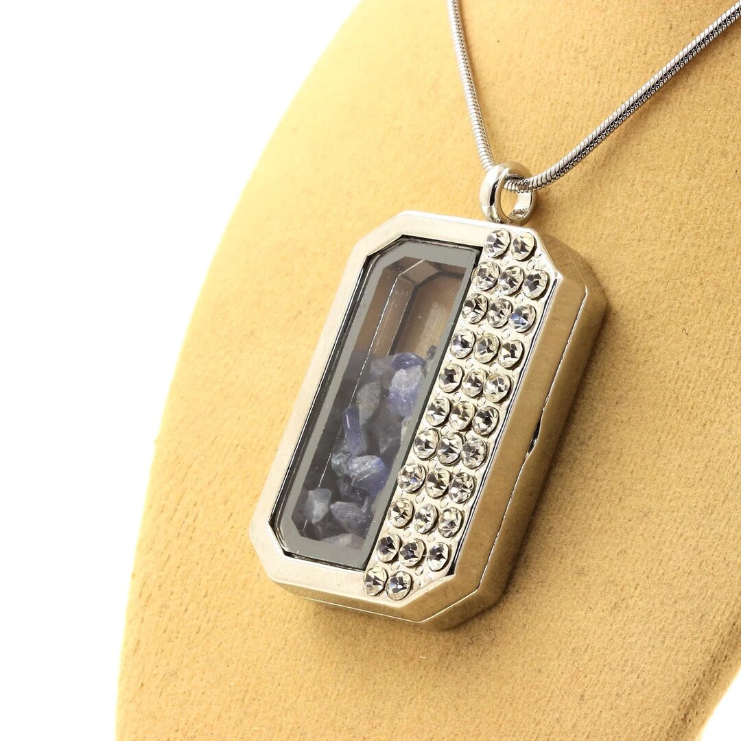 Pendant Benitoite Raw Model Half-rectangle. Original Necklace Natural ...