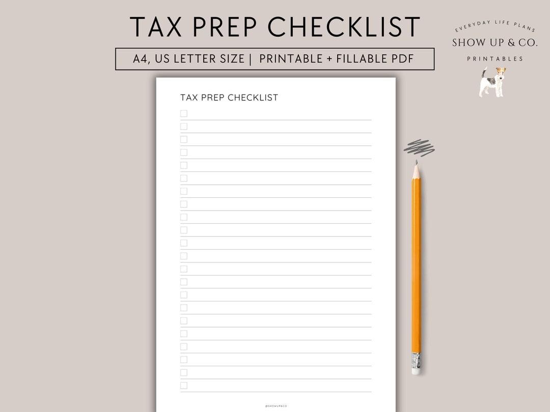 Tax Prep Checklist, Tax Tracker, Income Tax Checklist, Simple Tax, Tax ...