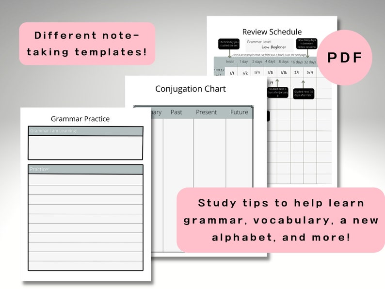 Learn a Language With This Printable Language Learning Guide Writing ...