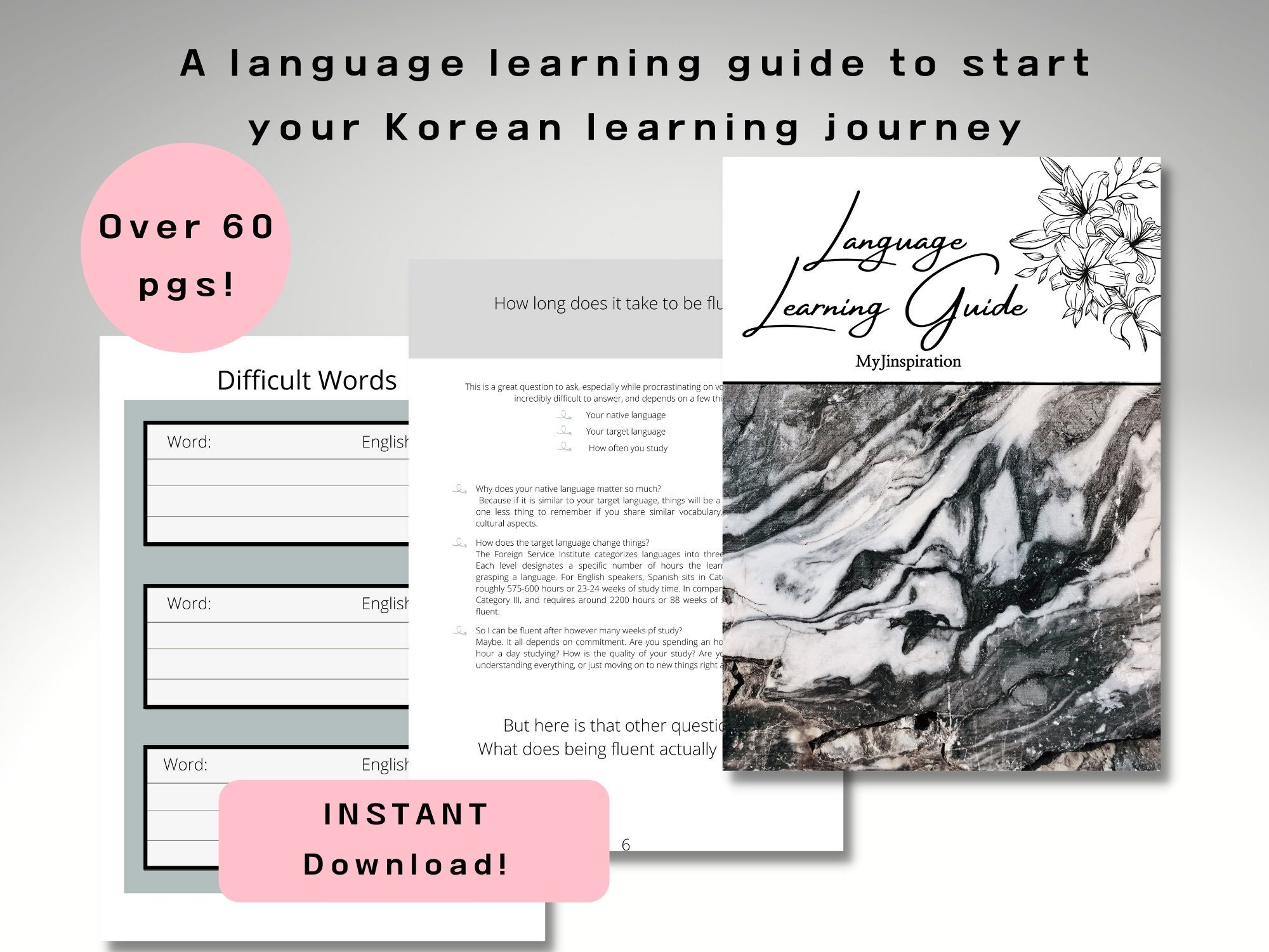 Learn a Language With This Printable Language Learning Guide Writing ...