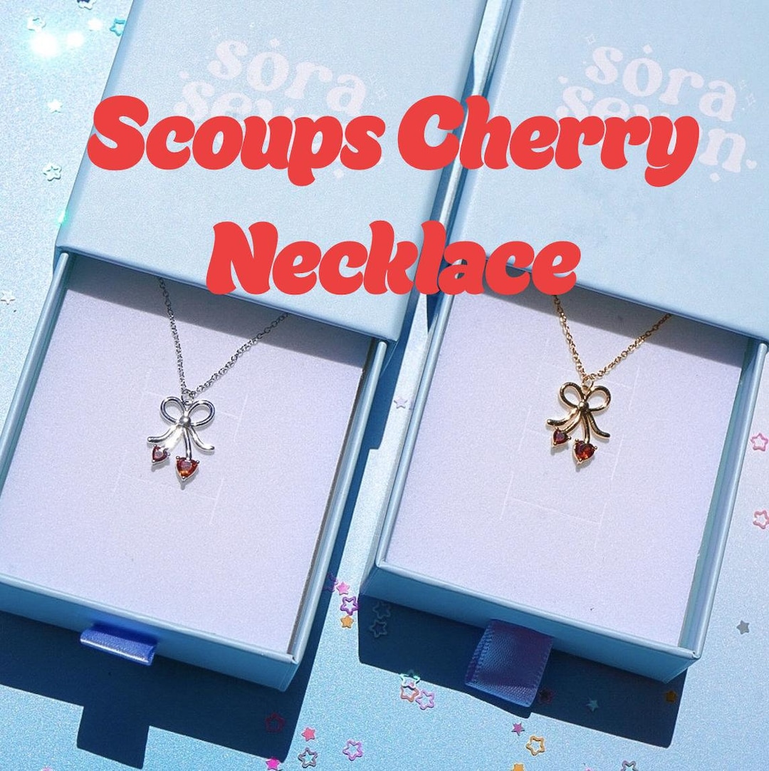 KPOP Cherry Bow Necklace - Etsy