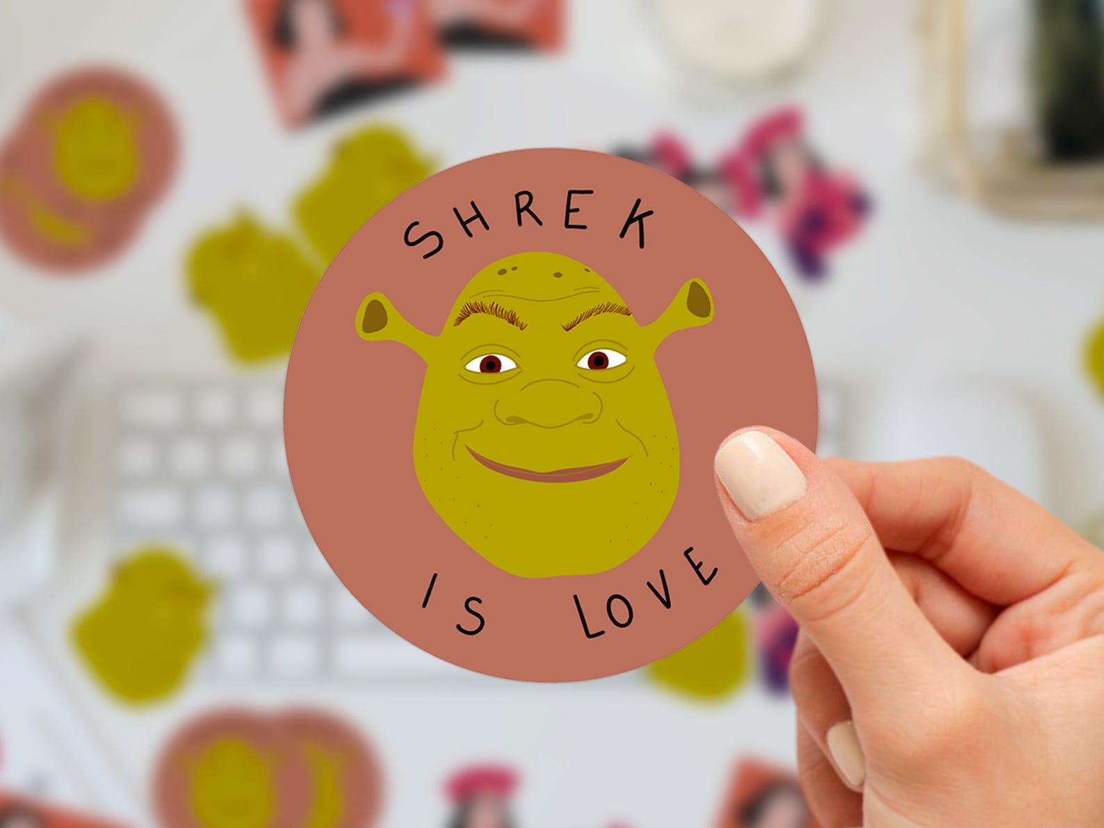 Shrek Stickers Pack Cute and Minimalist Happy Colorful | Etsy UK