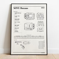 Cinema Cameras Poster, Bmpocket 4K, Minimal Illustration, DIGITAL ...