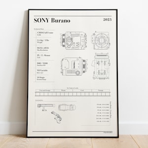 Cinema Cameras Poster, Bmpocket 4K, Minimal Illustration, DIGITAL ...