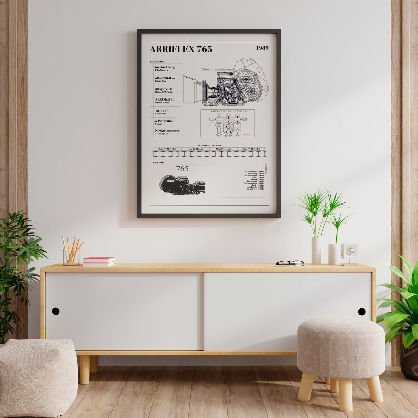 Poster Cinema Cameras, Arri Alexa 765, Minimal Illustration, DIGITAL ...