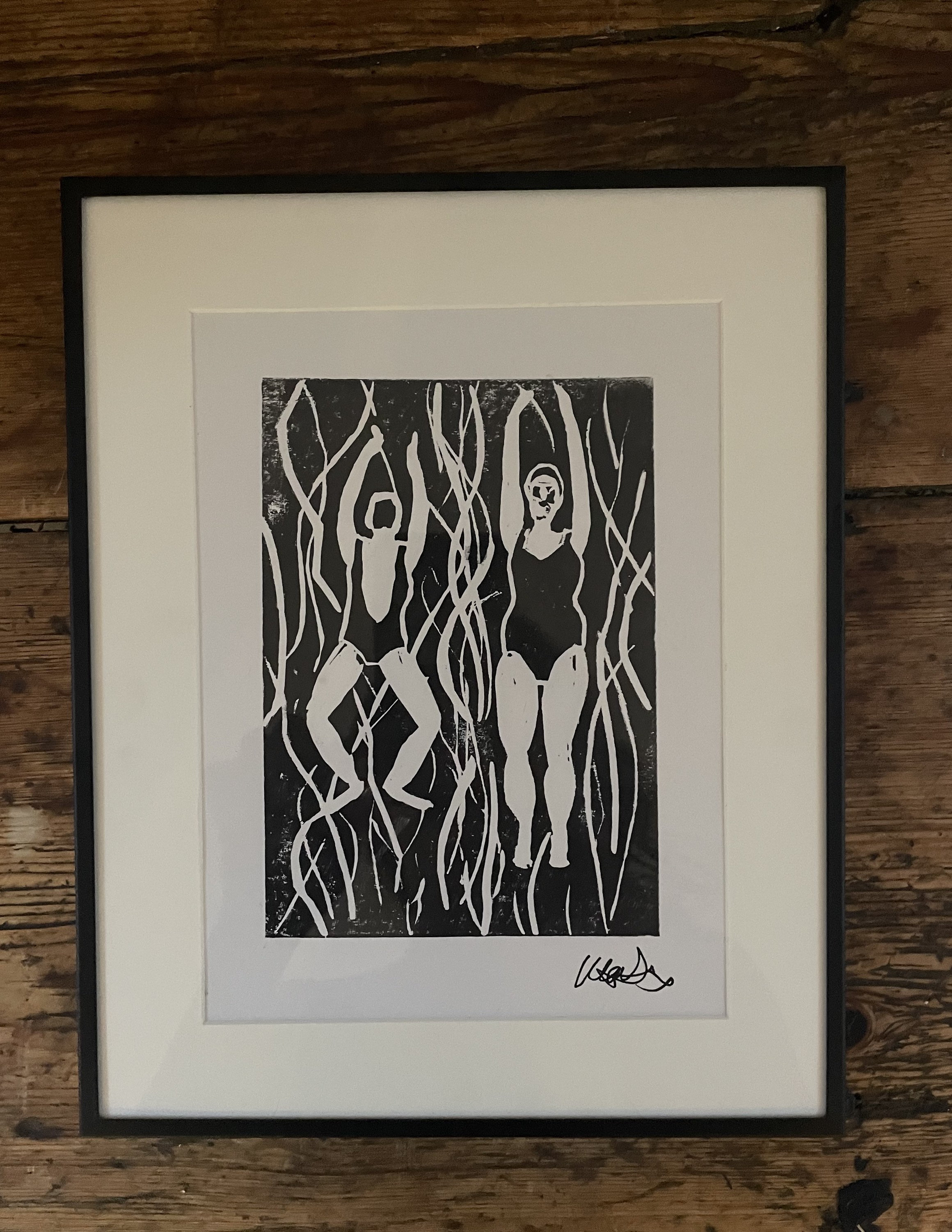 Wild Swimming - Original Signed Print - Hand Cut, Hand Printed Linocut ...