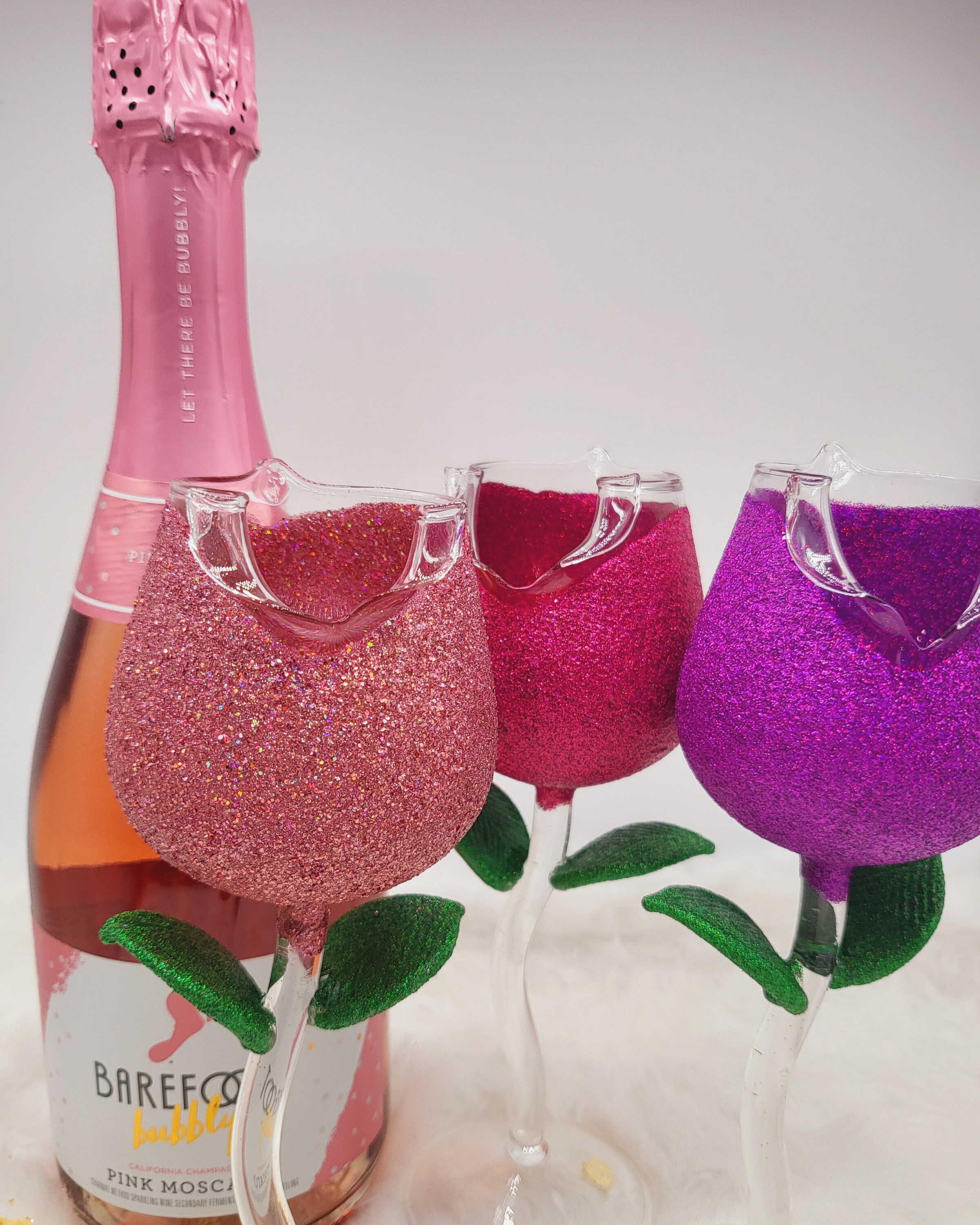 Custom Rose Wine Glasses - Etsy