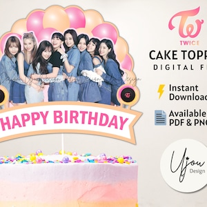 Twice Cake Topper Printable Twice Centerpiece Twice Party - Etsy UK