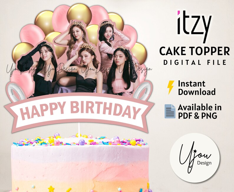 ITZY Cake Topper Printable Itzy Centerpiece Itzy Party - Etsy