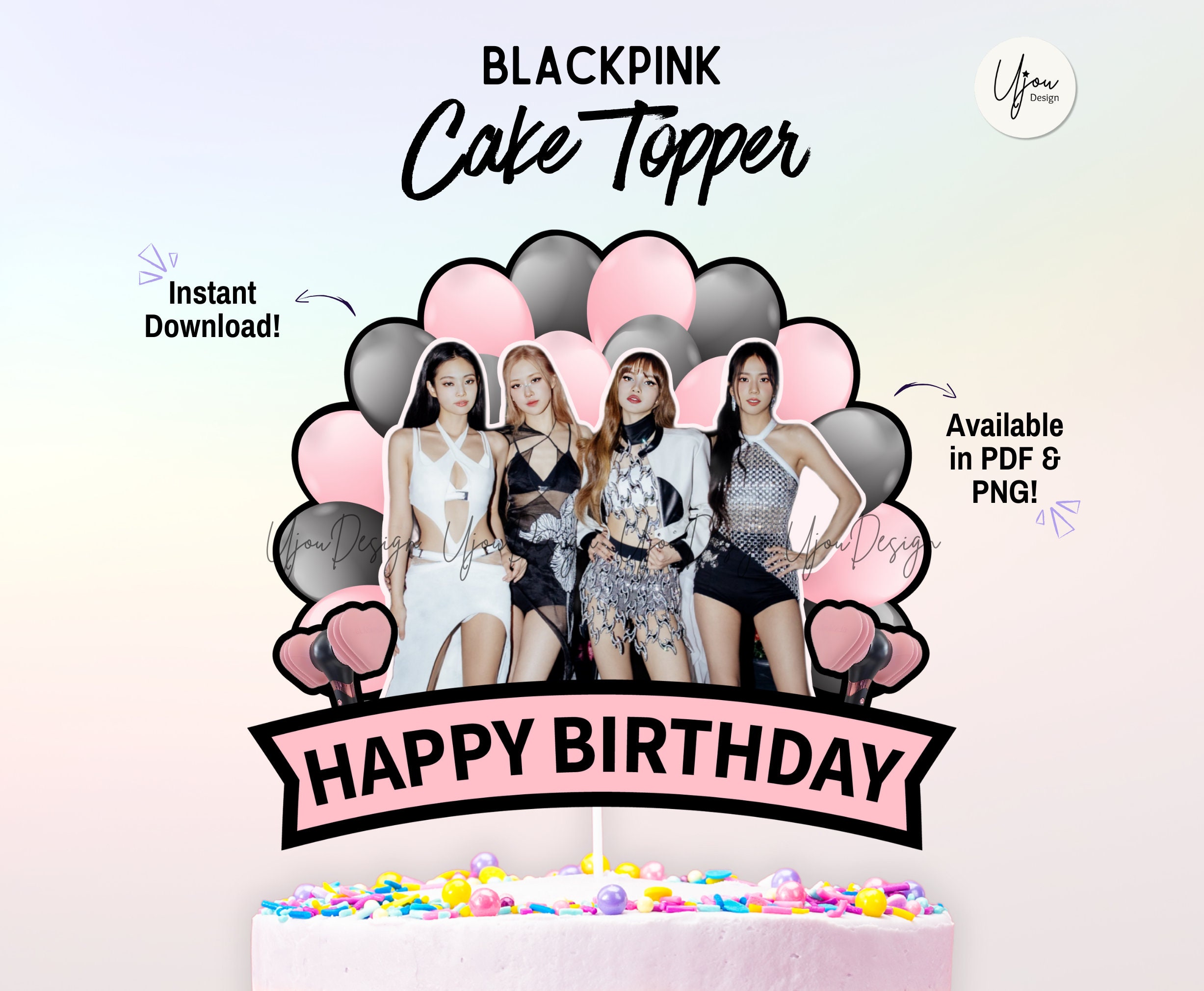 BLACKPINK Cake Topper, Blackpink Centerpiece, Blackpink Party Decor ...