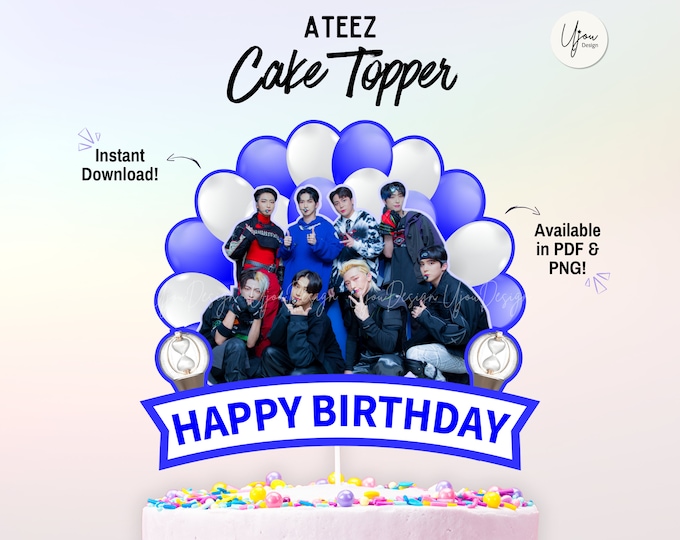 ATEEZ Printable Birthday Banner, Printable Kpop Birthday Decor ...
