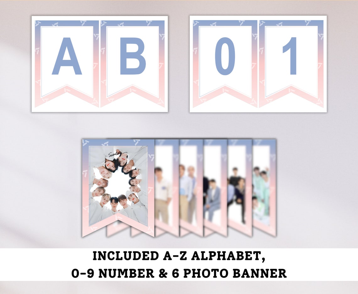 SEVENTEEN Printable Party Banner Seventeen Birthday Banner - Etsy