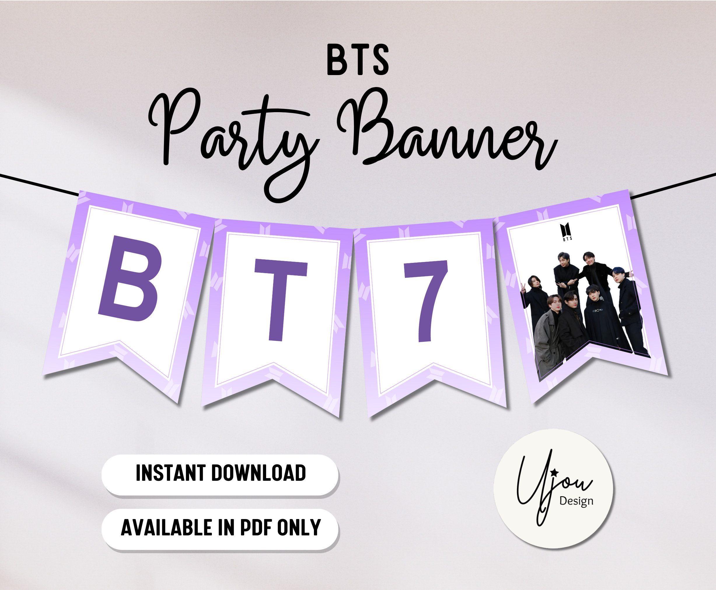 Banner de fiesta imprimible BTS banner de cumpleaños BTS - Etsy México