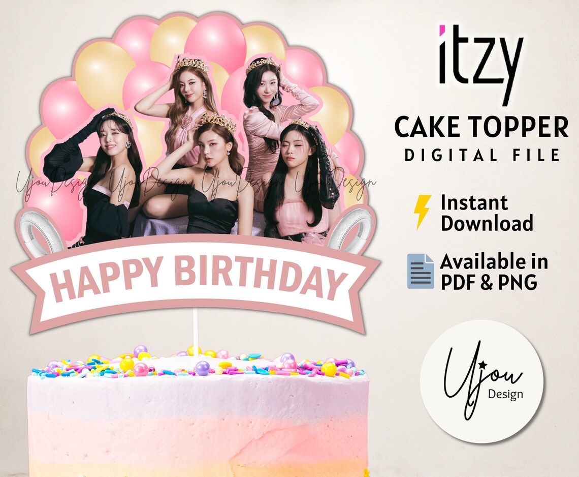 ITZY Cake Topper Printable Itzy Centerpiece Itzy Party - Etsy