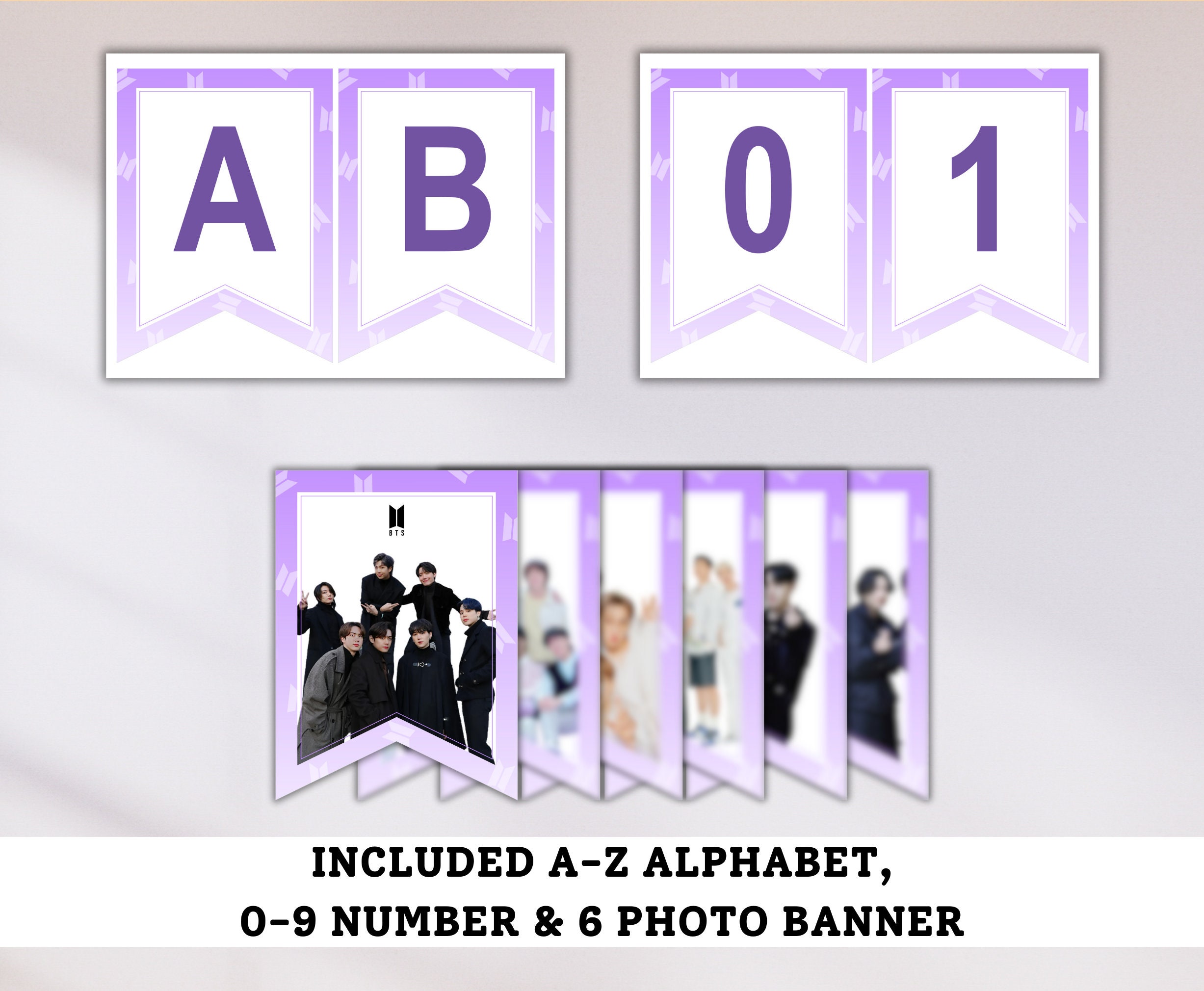 Banner de fiesta imprimible BTS banner de cumpleaños BTS - Etsy México