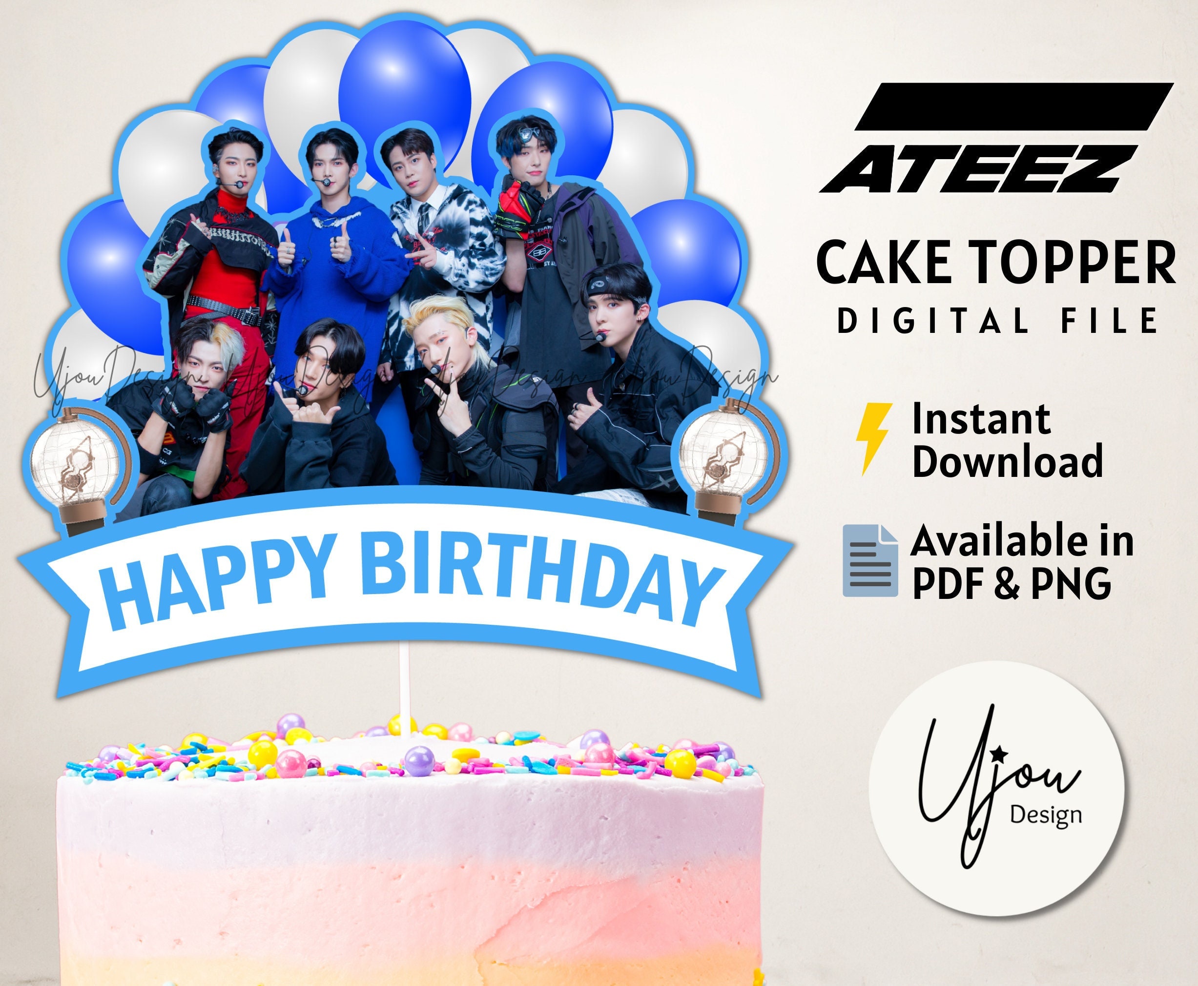 ATEEZ Cake Topper Ateez Centerpieces Ateez Party Decor - Etsy