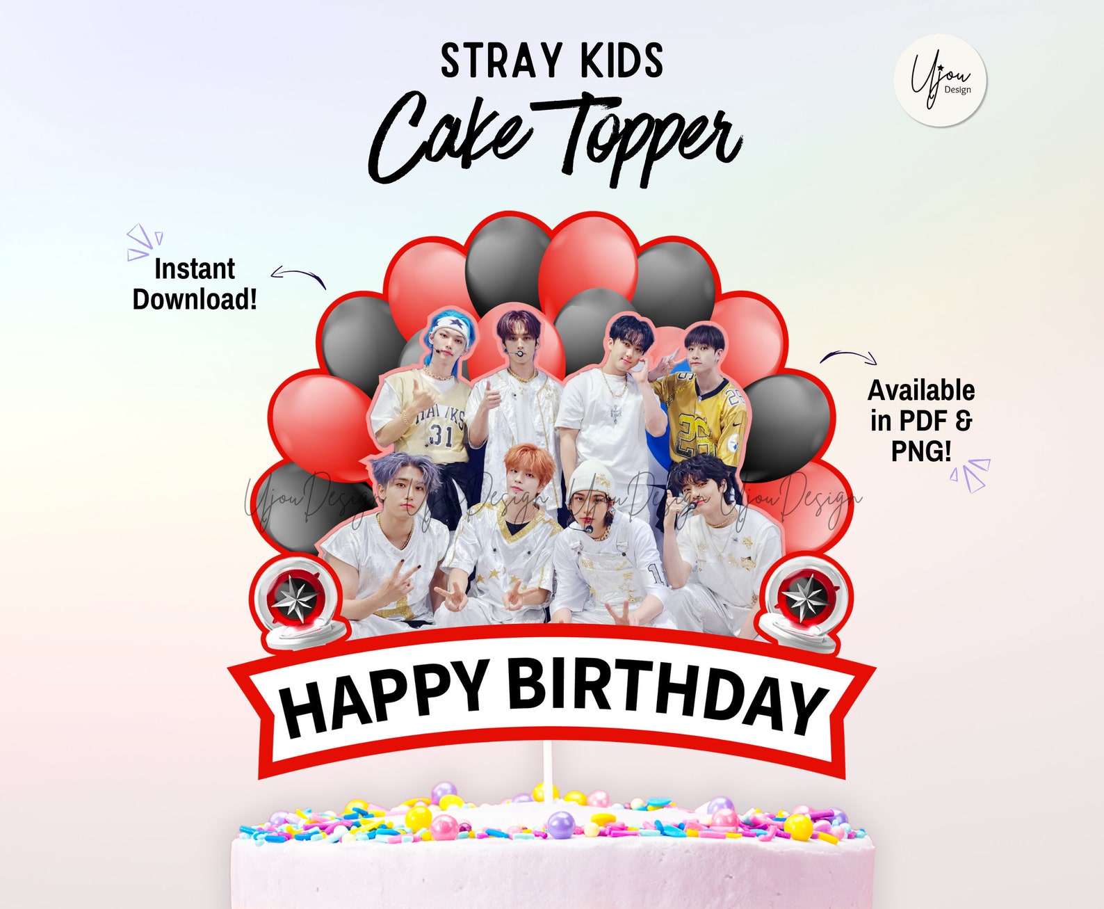 Stray Kids Cake Topper, pieza central de straykids imprimible ...