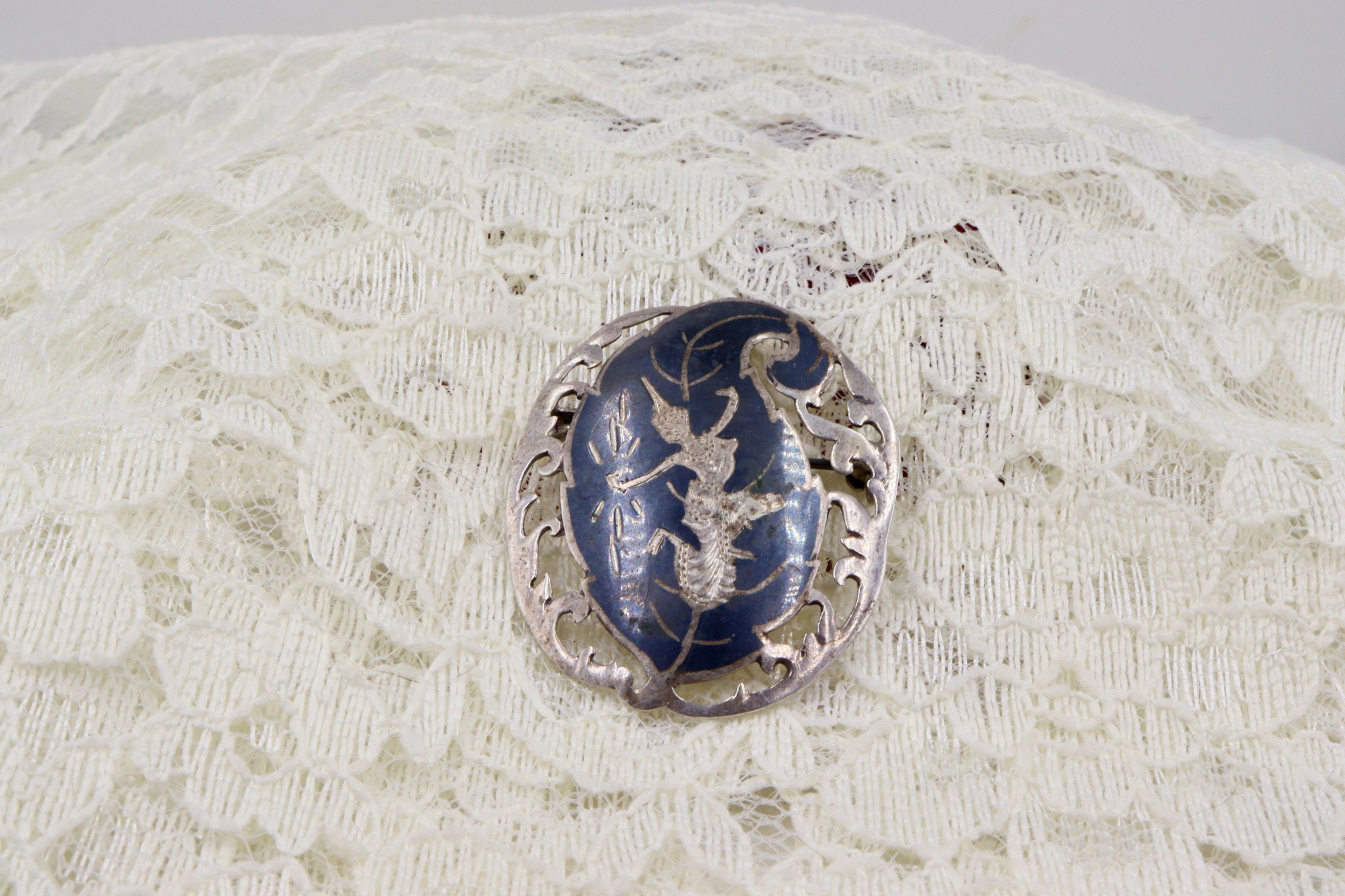 Vintage Siam Sterling Silver Mekkala Goddess and Black Enamel - Etsy