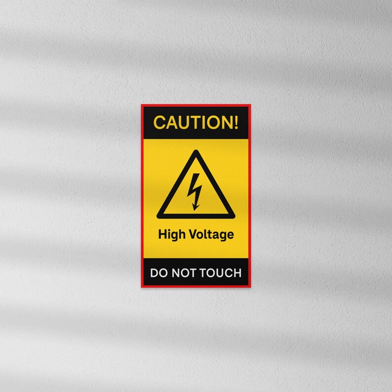 High Voltage Decal Set 5-pack - Etsy