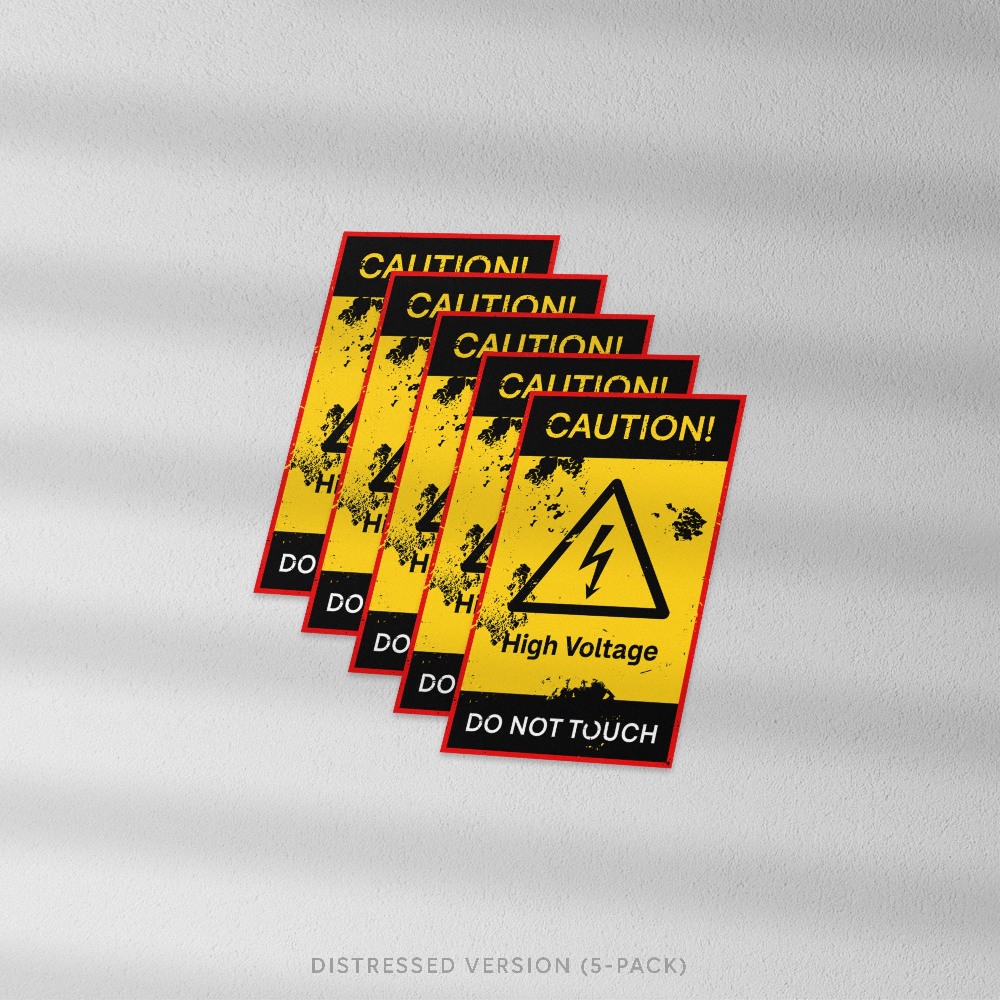 High Voltage Decal Set 5-pack - Etsy