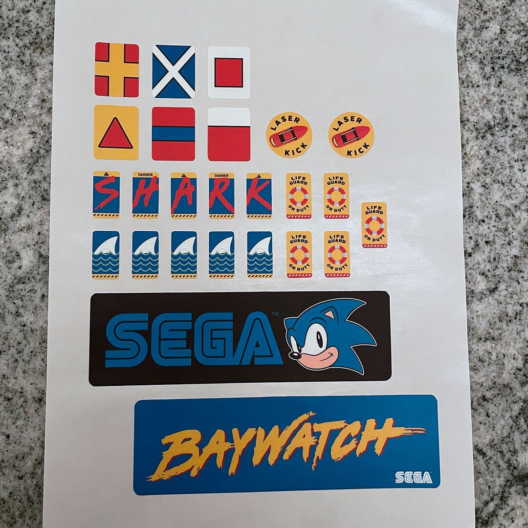 Baywatch Target & Coin Door Decal Set Sega - Etsy