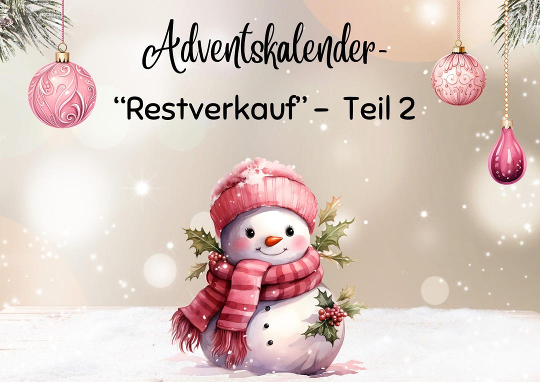 Remaining Sale Advent Calendar From 2024 Doors 7 to 12 Savings ...
