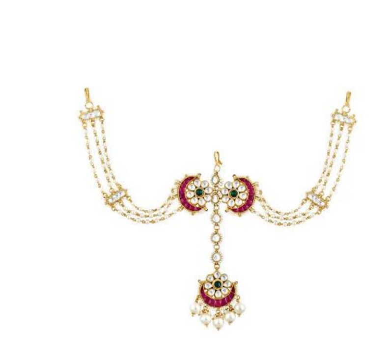 Jadau Pachi Kundan Matha Patti / Jadau Sheeshphool Bridal /indian ...