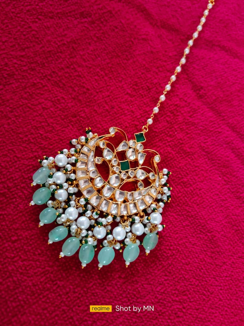 Jadau Pachi Kundan Matha Patti & Mangtika /matha Patti Bridal /indian ...