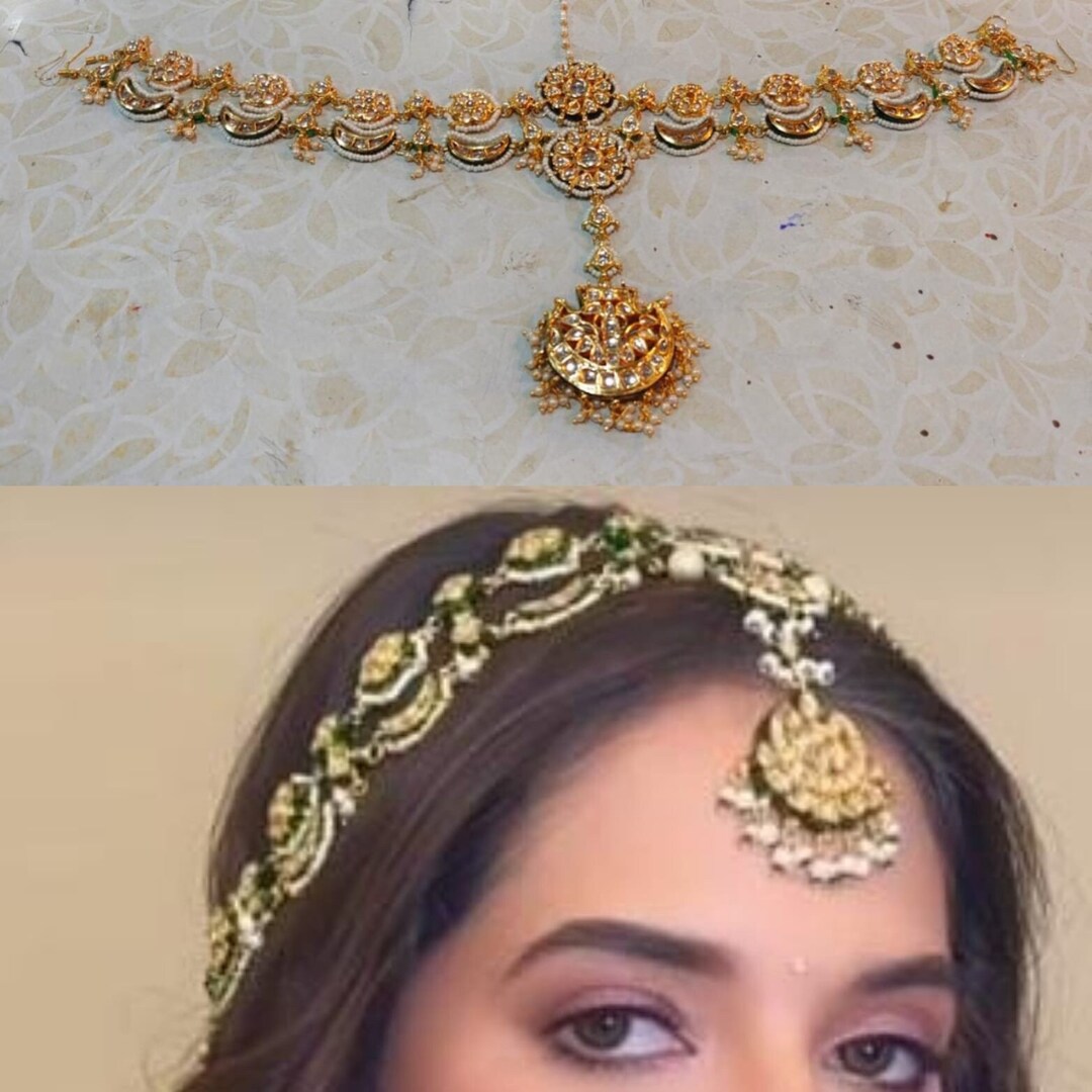 Very High Demand Indian Gold Plated Bridal Matha Patti, Matha Patti ...