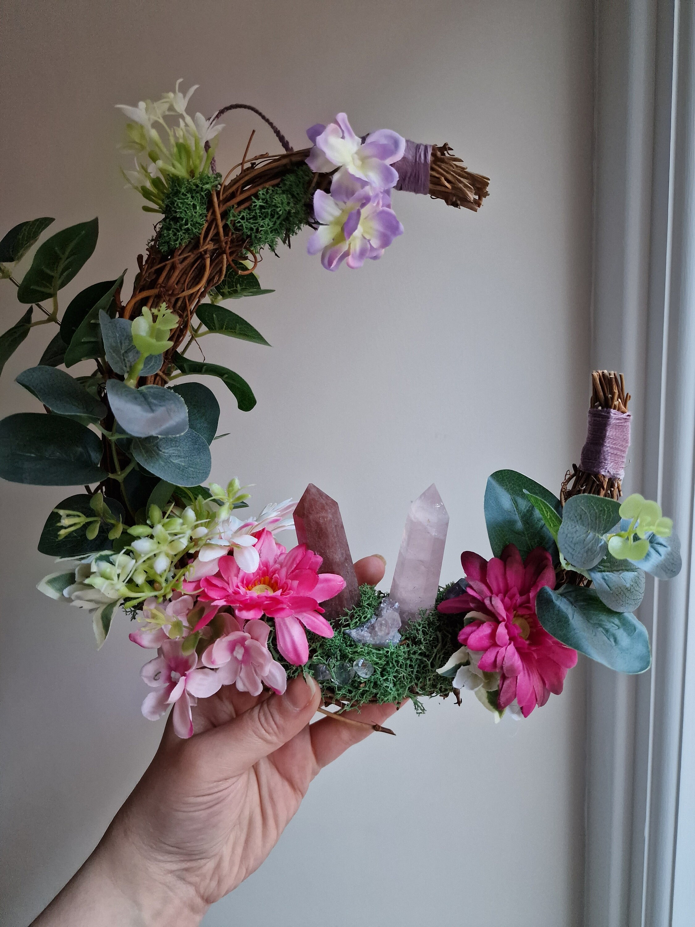 Crescent Moon Summer Love Wreath Litha Wreath Healing - Etsy