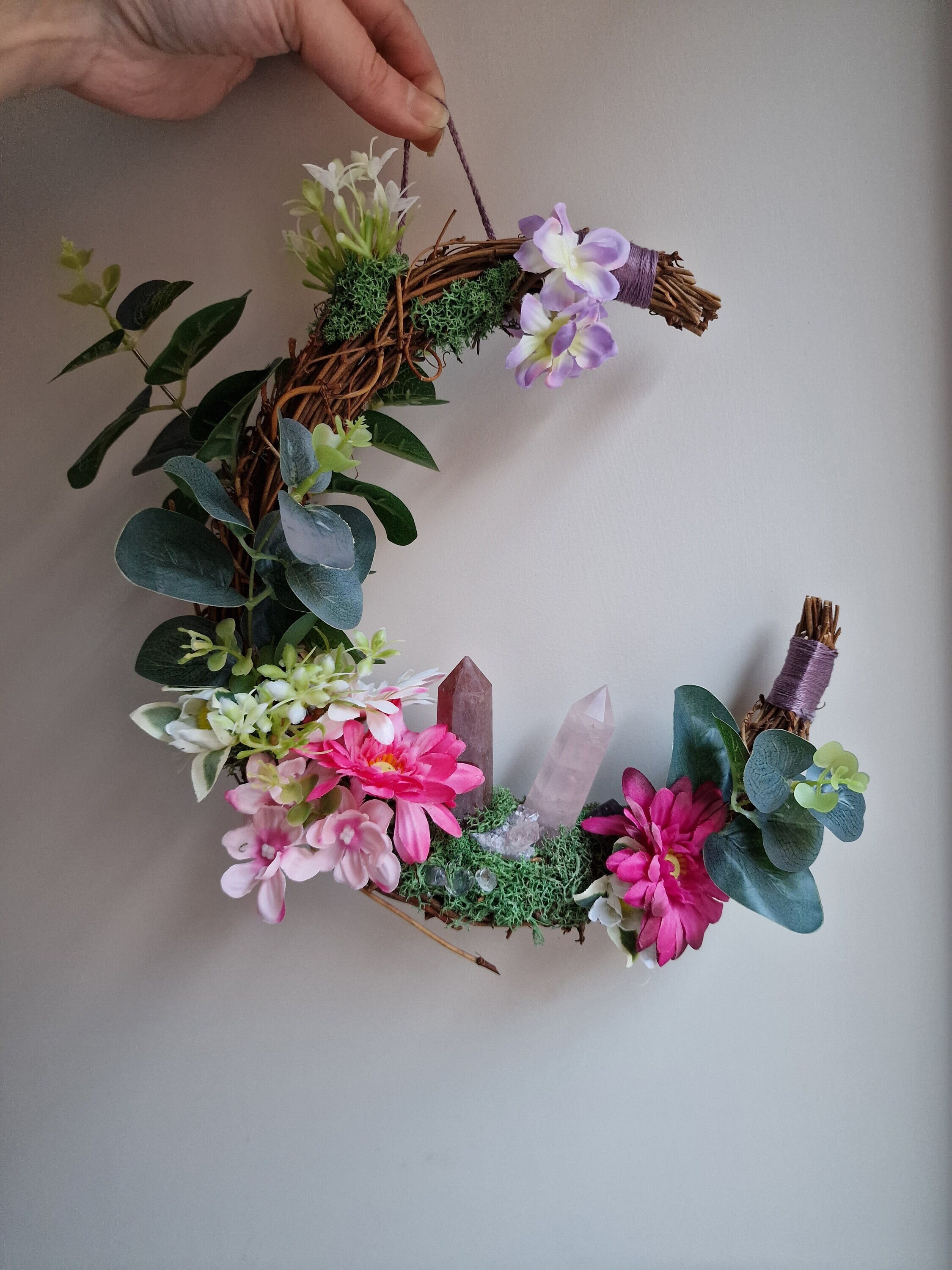 Crescent Moon Summer Love Wreath Litha Wreath Healing - Etsy